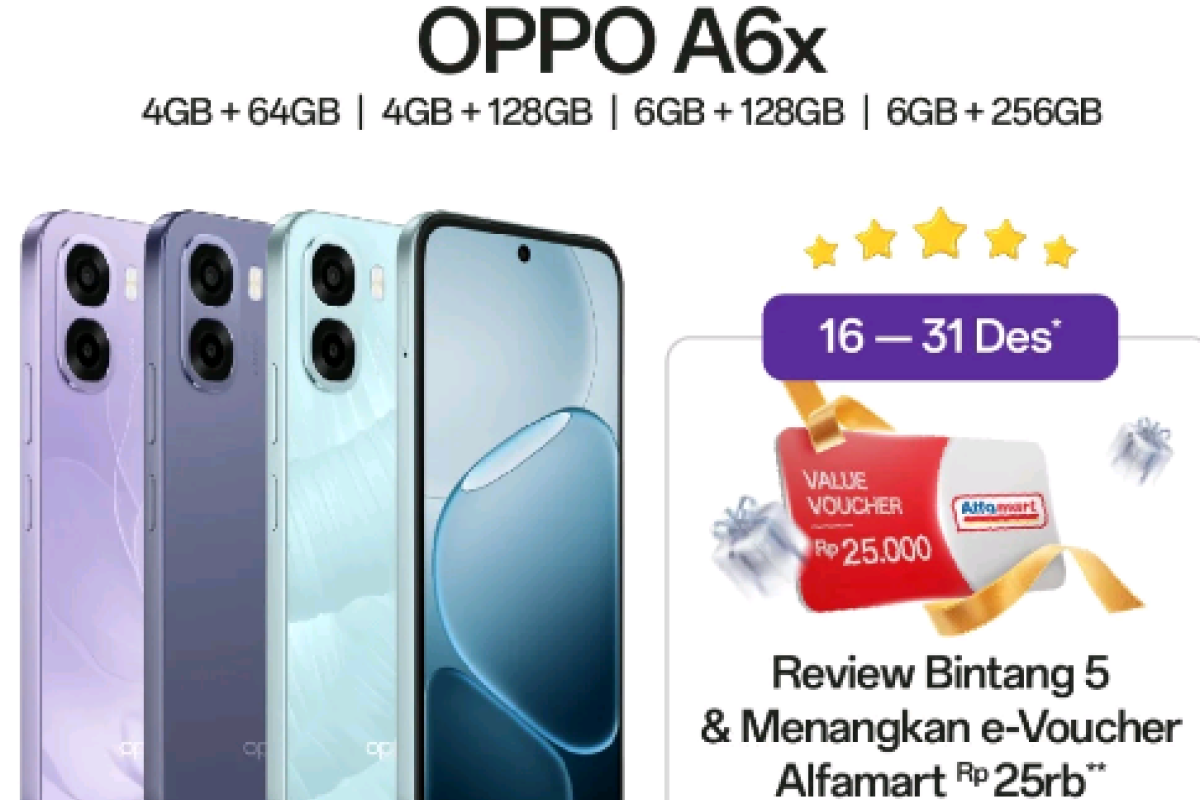 Berapa Harga OPPO A6X? HP Rp2 Jutaan dengan Baterai Jumbo dan Desain ...